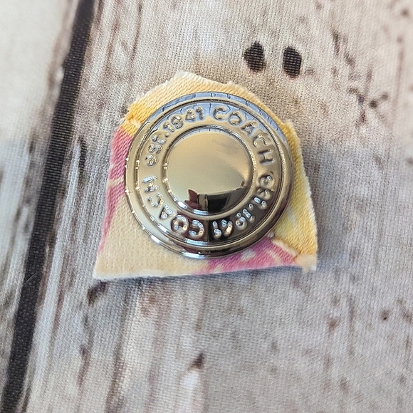 Coach | Bags | Coach Silver Replacement Metal Stamped Emblem Button ...